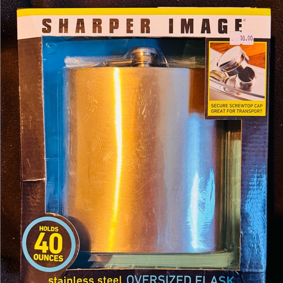 Sharper Image | Kitchen | Sharper Image Stainless Steel 4oz Flask Nip ...